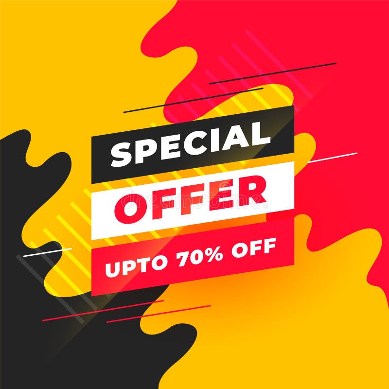 Abstract Special Offer Sale Banner Design Template Stock Vector ...