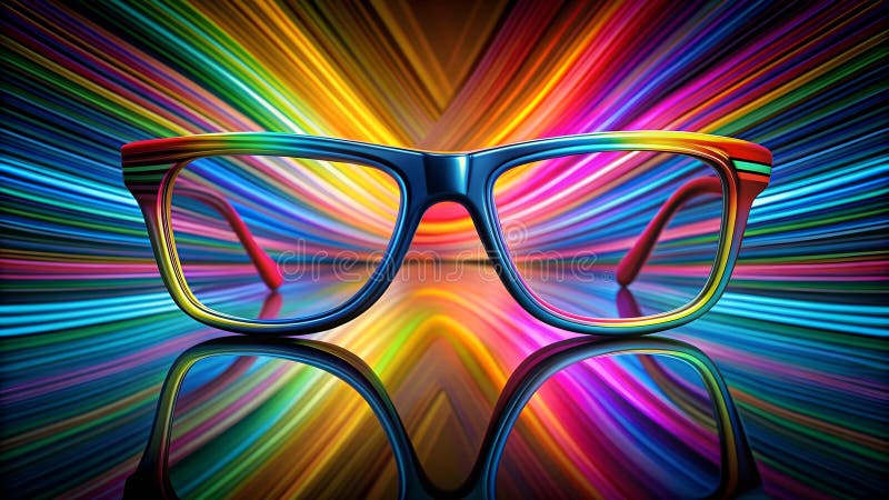 Abstract Spectacles: a Play of Lines and Colors Generative AI Stock ...