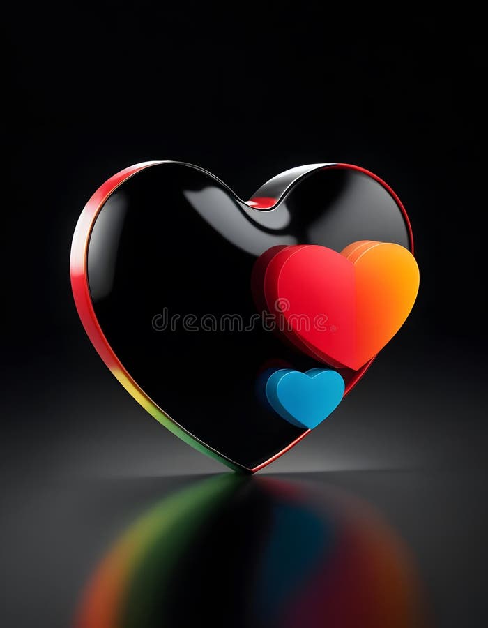 Abstract Spectrum Heart stock illustration. Illustration of love ...