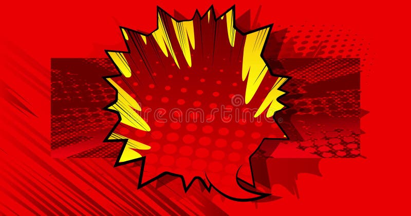 Simple Abstract Speech Bubble with Comic Book Background. Motion Poster ...