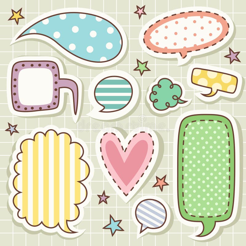 Colorful talk bubbles stock vector. Illustration of drawing - 20230767