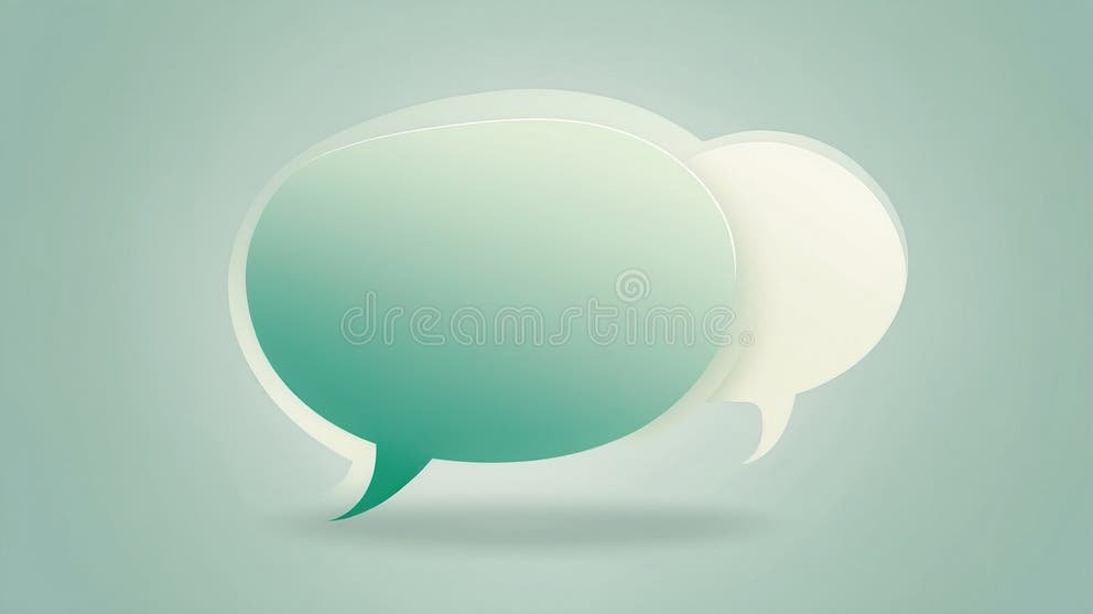 Abstract Speech Bubbles Intersecting in Soft Gradient Background for ...