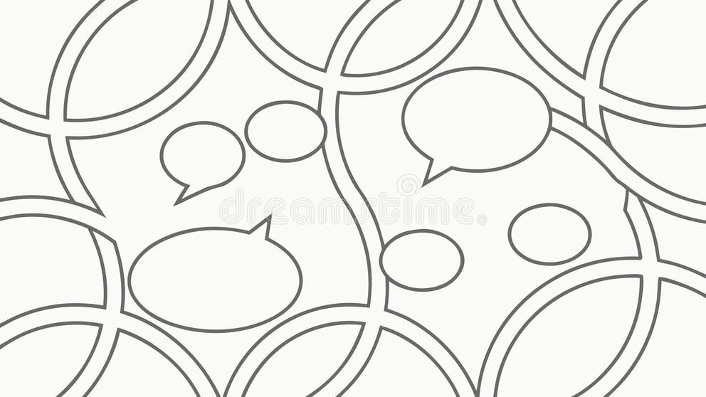 Abstract Speech Bubbles Pattern Vector Background, Vector Design ...