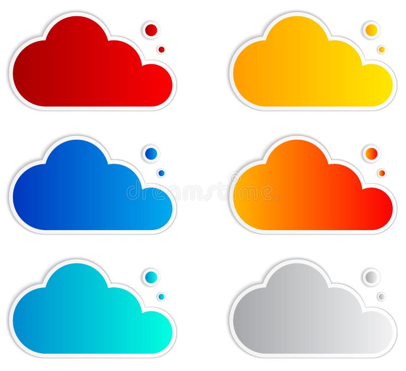 Abstract Speech Bubbles in the Shape of Clouds Stock Vector ...