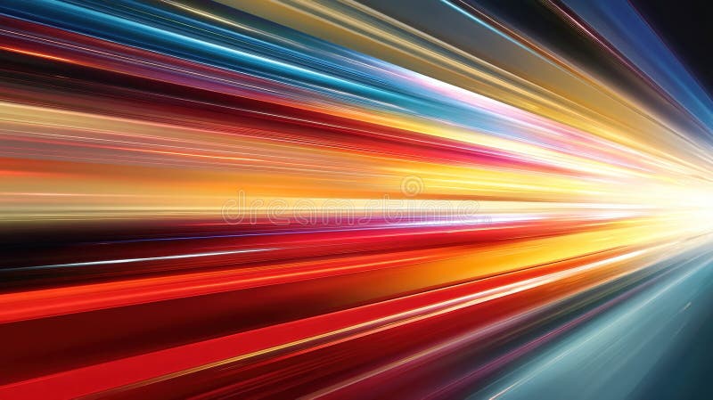 Abstract Speed Glowing Light Colors Background. Motion Blur Creating ...