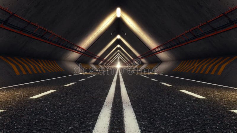 Abstract Highway in the City Seamless Loop Background. Cyberpunk City ...
