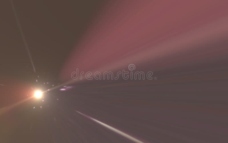 Abstract Speed Lens Flare on Black Background Stock Illustration ...
