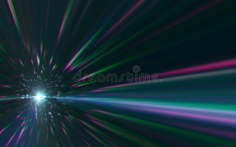 Abstract Speed Lens Flare on Black Background Stock Illustration ...