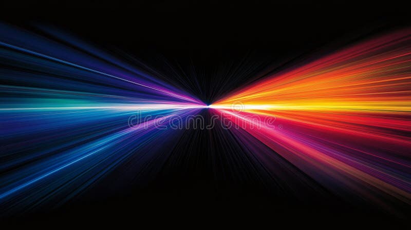 Abstract Speed of Light Burst with Vivid Colors Stock Illustration ...