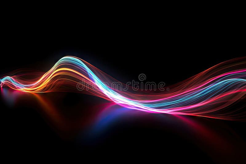 Abstract Speed Light Trails Effect Path, Fast Moving Neon Futuristic ...