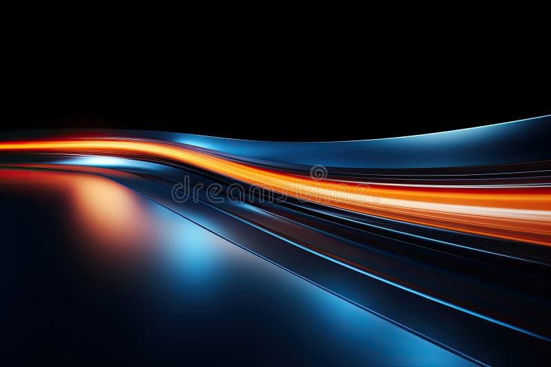 Abstract Speed Light Trails Effect Path, Fast Moving Neon Futuristic ...