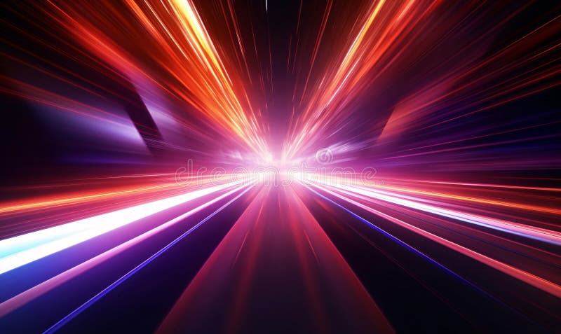 Abstract Speed Light Trails Effect Path. High Speed Global Data ...