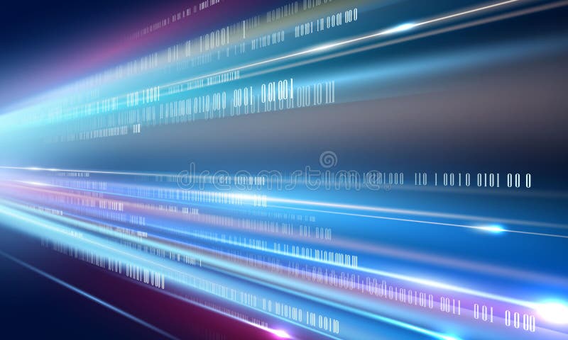 Abstract Speed Line Background Poster with Dynamic. Technology Network ...