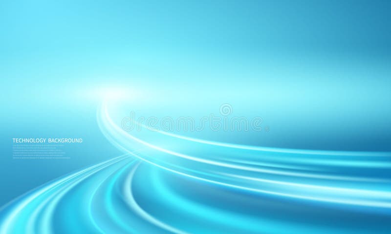 Abstract Speed Blue Line Background Poster with Dynamic. Light Effect ...
