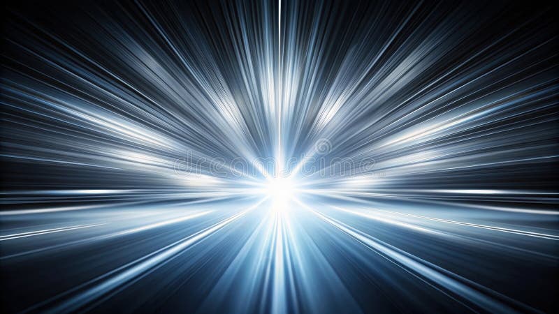 Abstract Speed Lines Converging To a Bright Central Point Representing ...