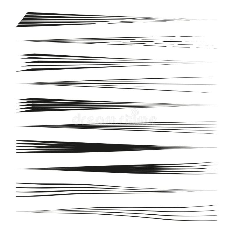 Abstract Speed Lines. Dynamic Vector Stripes. Black and White Design ...