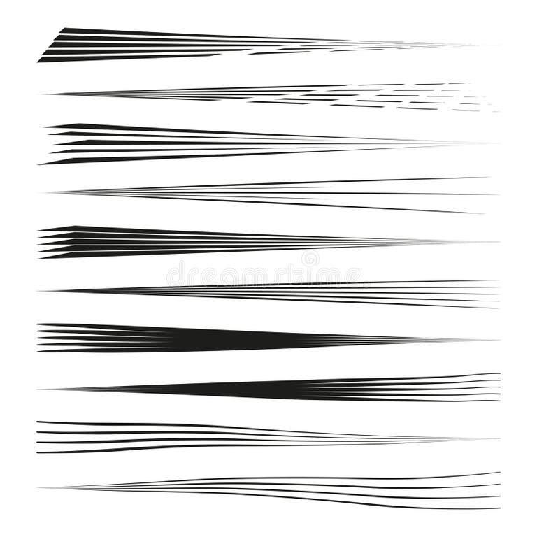 Abstract Speed Lines. Dynamic Vector Stripes. Black and White Design ...