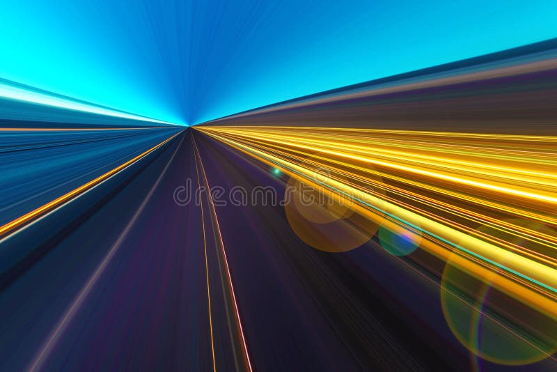 Abstract Speed Motion on a Highway Road Stock Photo - Image of lamp ...