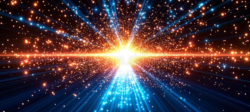 Abstract Speed Motion Light Trail, Warp Speed, Travel Technology and ...