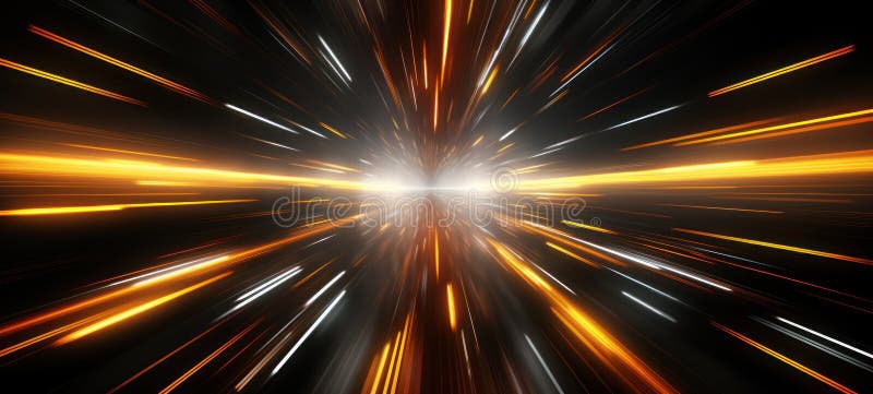 Abstract Speed Motion on the Road. Light Trails on the Road Stock ...