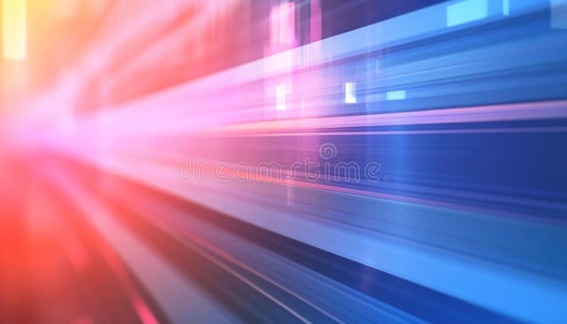 Abstract Speeding Lines of Light Creating Futuristic Background Stock ...