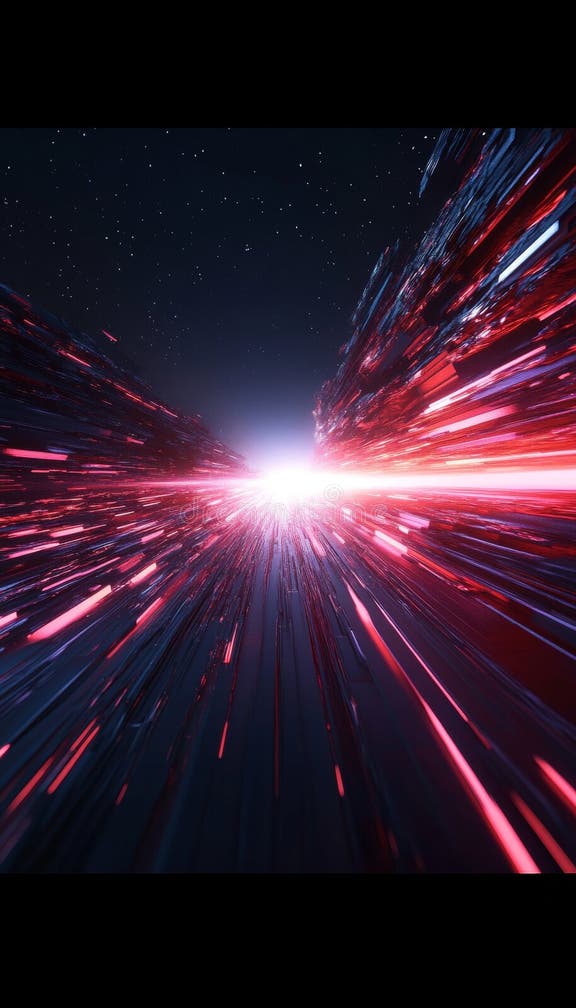 Abstract Speeding through Time and Space, Digital Lines Background ...