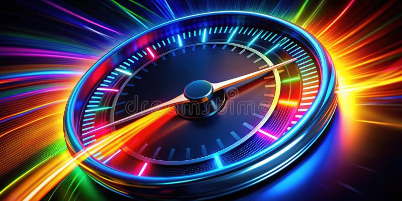 Abstract Speedometer Graphic a Dynamic Visual Representation of ...