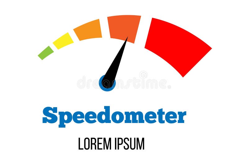 Abstract Speedometer Isolated on White Stock Vector - Illustration of ...