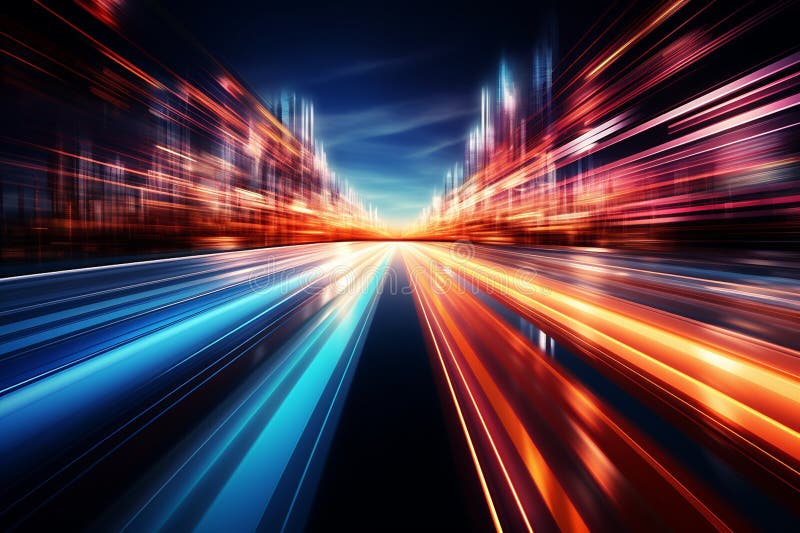 Abstract Speedy Tech Background. Generative by Ai Stock Illustration - Illustration of rapid ...