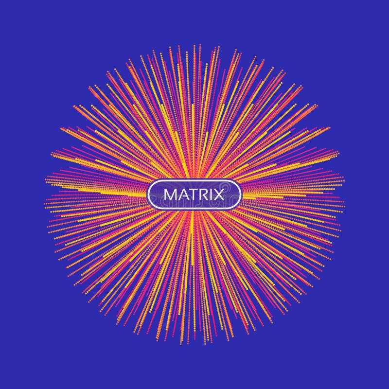 Abstract Sphere. Array with Dynamic Particles. Modern Science and ...