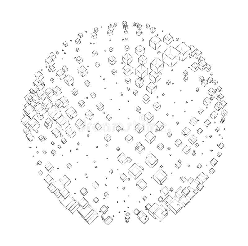 Abstract sphere background stock illustration. Illustration of block ...