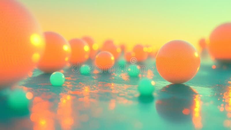 Abstract Sphere Background with Soft Pastel Colors and Glowing ...