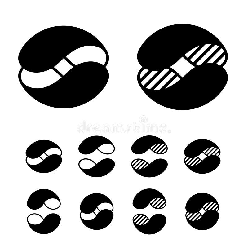 Abstract Sphere Black Symbols Stock Vector - Illustration of geometry ...