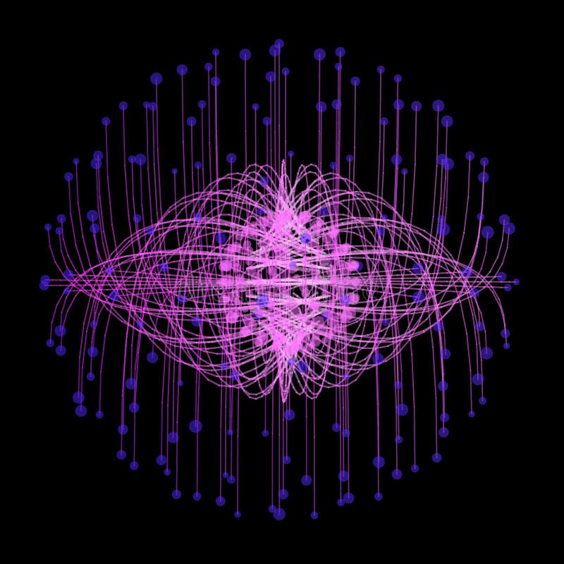 Abstract Sphere. Color Lines and Dots Element Stock Vector ...