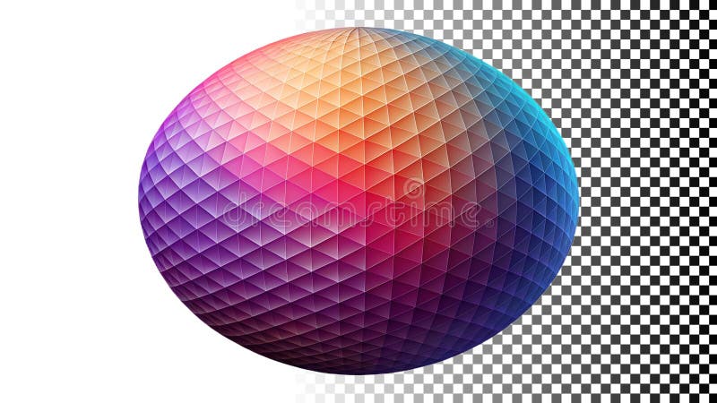 Colorful Geodesic Sphere Abstract, Geometric Pattern Design Element Png ...