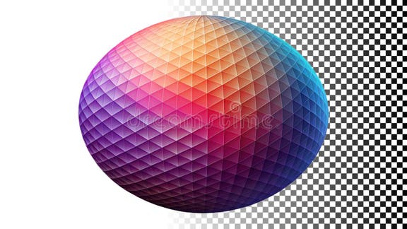 Colorful Geodesic Sphere Abstract, Geometric Pattern Design Element Png ...