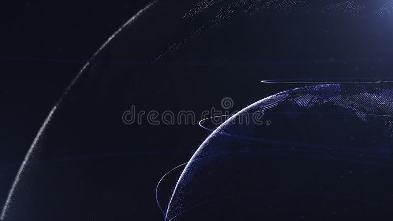 Abstract Sphere. Connected Navy Blue Dots with Lines. Globalization ...
