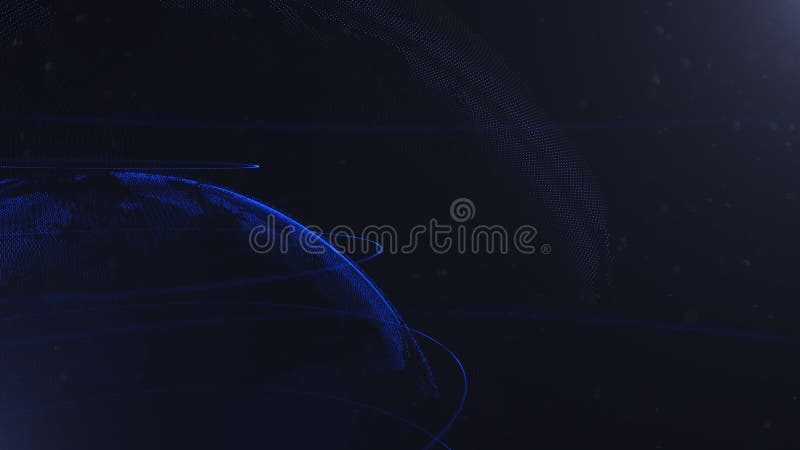 Abstract Sphere. Connected Navy Blue Dots with Lines. Globalization ...