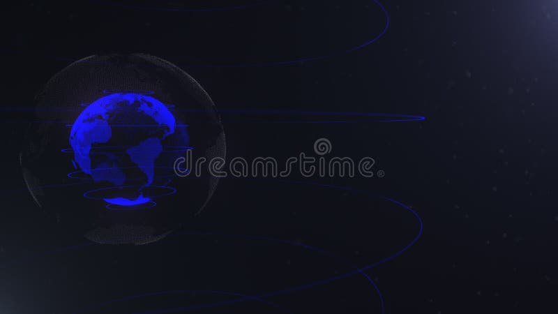 Abstract Sphere. Connected Navy Blue Dots with Lines. Globalization ...