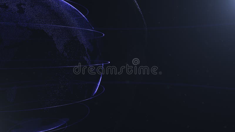 Abstract Sphere. Crop Photo. Connected Navy Blue Dots with Lines ...