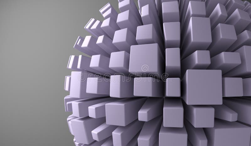 Sphere from cubes stock illustration. Illustration of abstract - 6324843