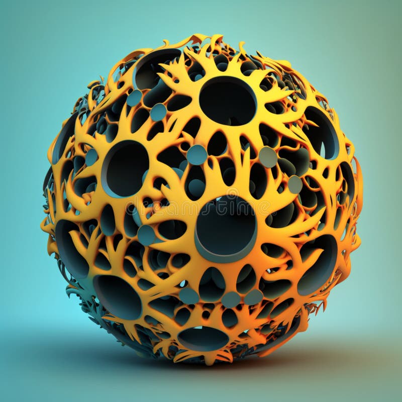 Abstract Sphere, 3d Render Ai, Generative Stock Illustration ...