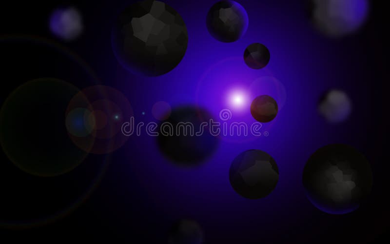 Abstract Sphere, Dark Background Stock Illustration - Illustration of ...