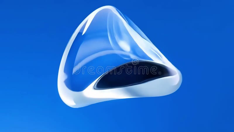 An Abstract Sphere Distorted by a Liquid. Realistic Water Bubble on a ...