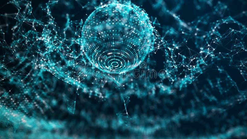 Atomic collision fractal stock illustration. Illustration of design ...