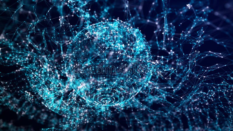 Atomic collision fractal stock illustration. Illustration of design ...