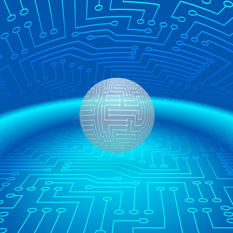 Vector Circuit Board Sphere Stock Vector - Illustration of globe ...