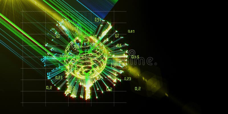 Abstract Sphere Explosion Background with Blurred Lines. Quantum ...