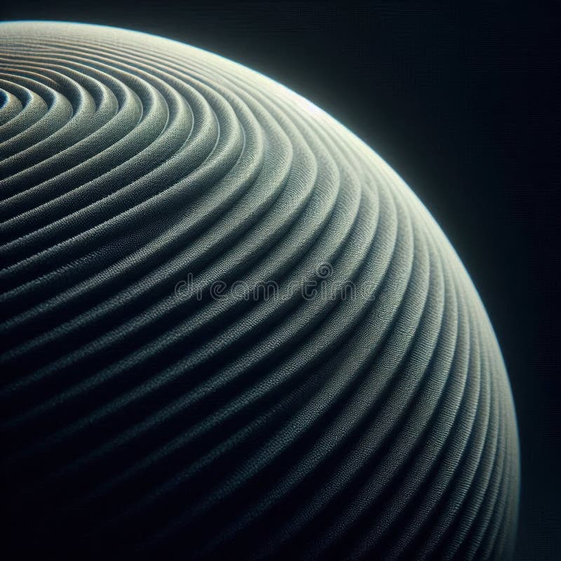 Abstract Textured Sphere with Intricate Patterns Against a Dark ...