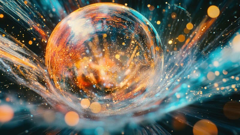 Dynamic Display Radiating Energy Abstract Burst Light Power Modern ...